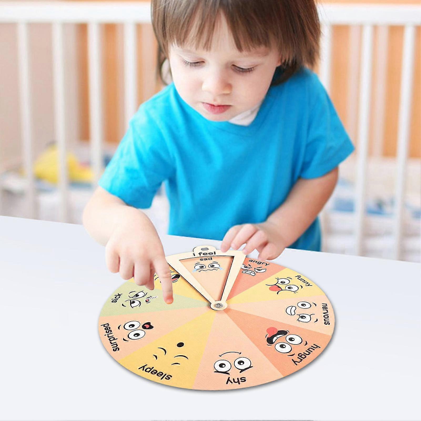 Naievear Toddlers Emotion Wheel Rotatable Vivid Emotional Expressions ...