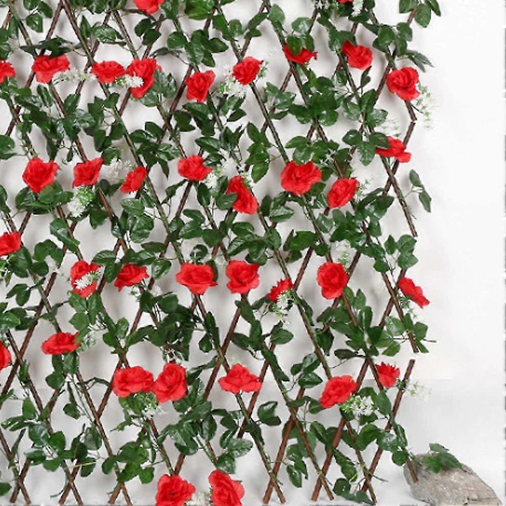 Expanding Artificial Fence Screening with Flowers, Hedg Panels Wooden ...