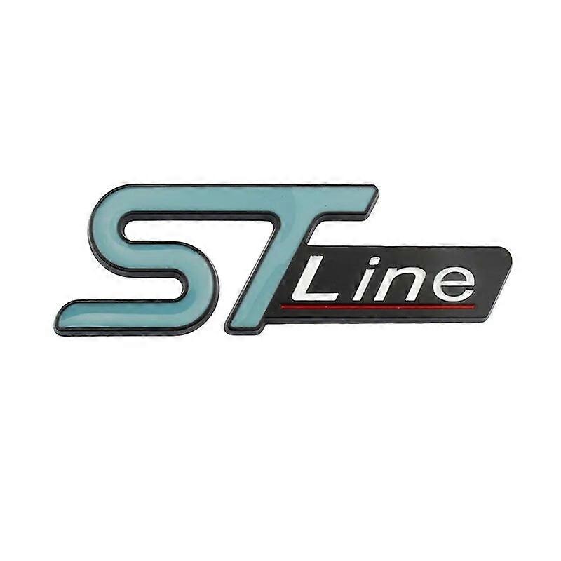 Metal ST Line Logo Car Front Grill Trunk Emblem For Ford Kuga MK3 MK2 ...