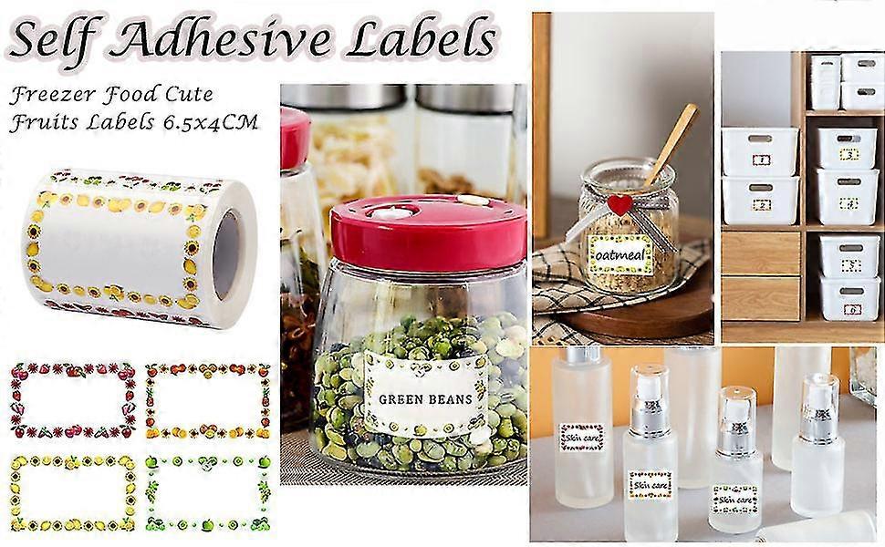 1 Roll/250 Pcs Labels For Jars, Food Freezer Labels Self Adhesive Jam ...