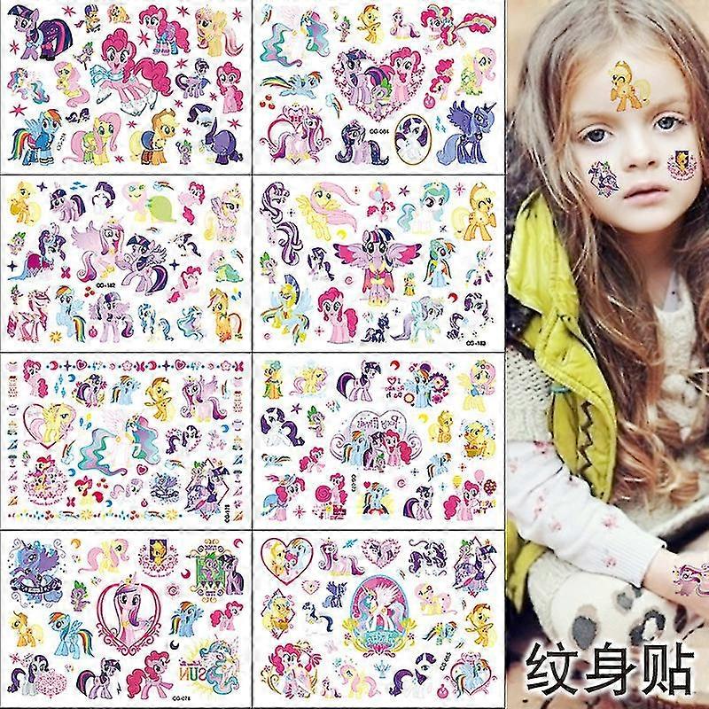 My Little Pony Tattoo Stickers Twilight Sparkle Rarity Applejack Anime ...