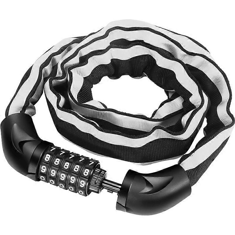 Bike Lock Combination 5 Digit, Key-Less Bicycle Chain Lock for Bicycles ...