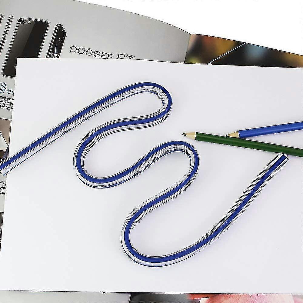 Pieces Flexible Ruler, Curved Ruler, Curved Ruler 30cm 60cm Double ...