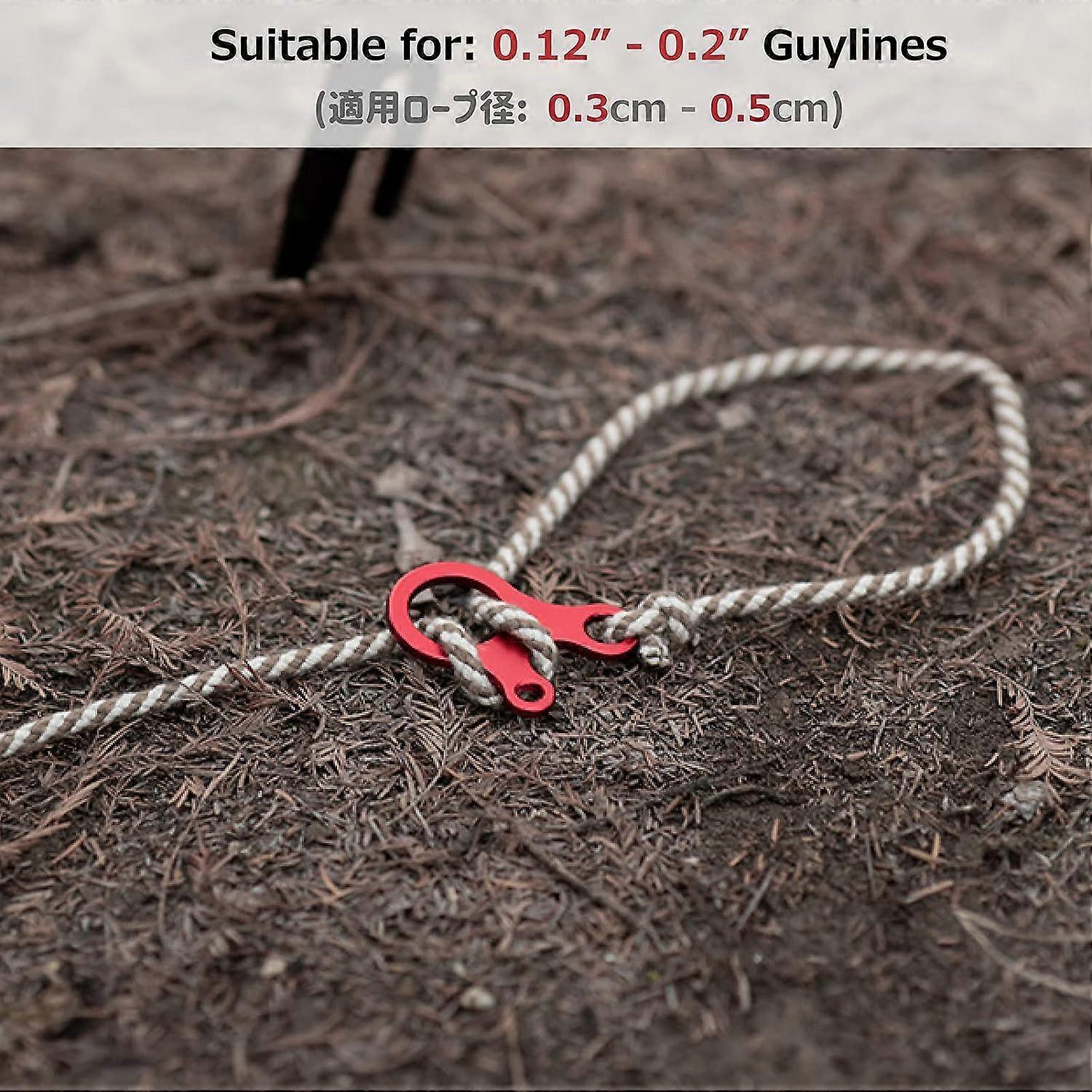 12 Pieces Camping Rope Tensioner Lightweight Aluminum Alloy Rope ...