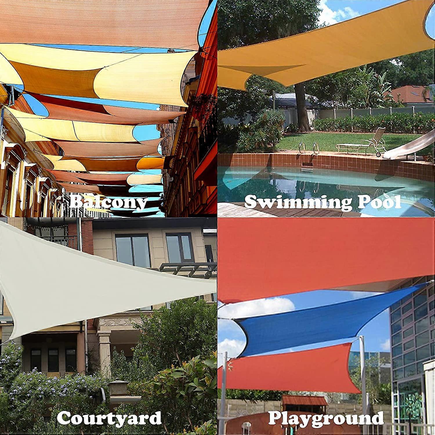 Triangular Shade Sail 3x3x3 m, Breathable HDPE Shade Cloth (185g/), 3m ...
