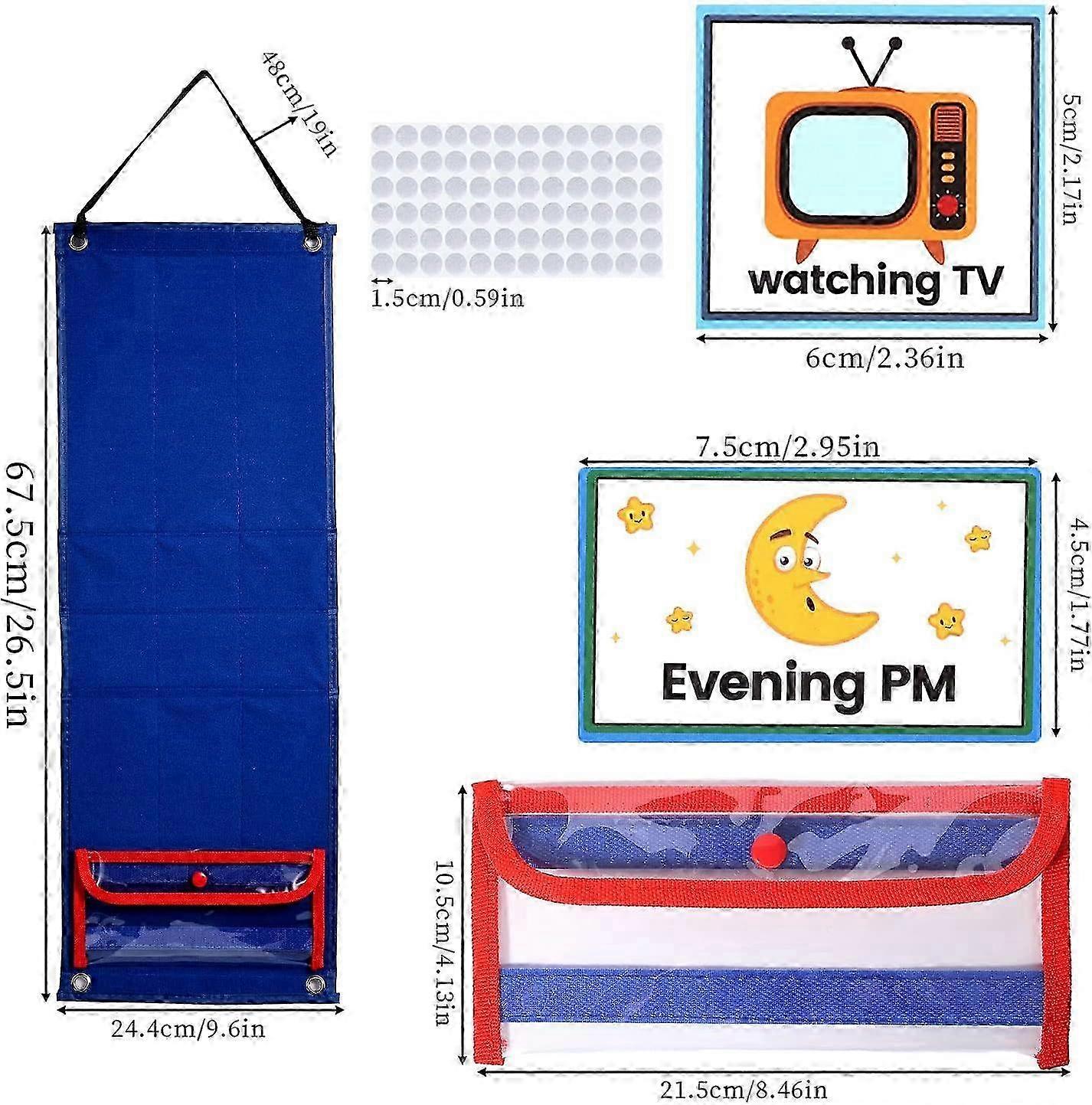 144pcs Visual Schedule For Kids Chore Chart, Daily Schedule Board ...