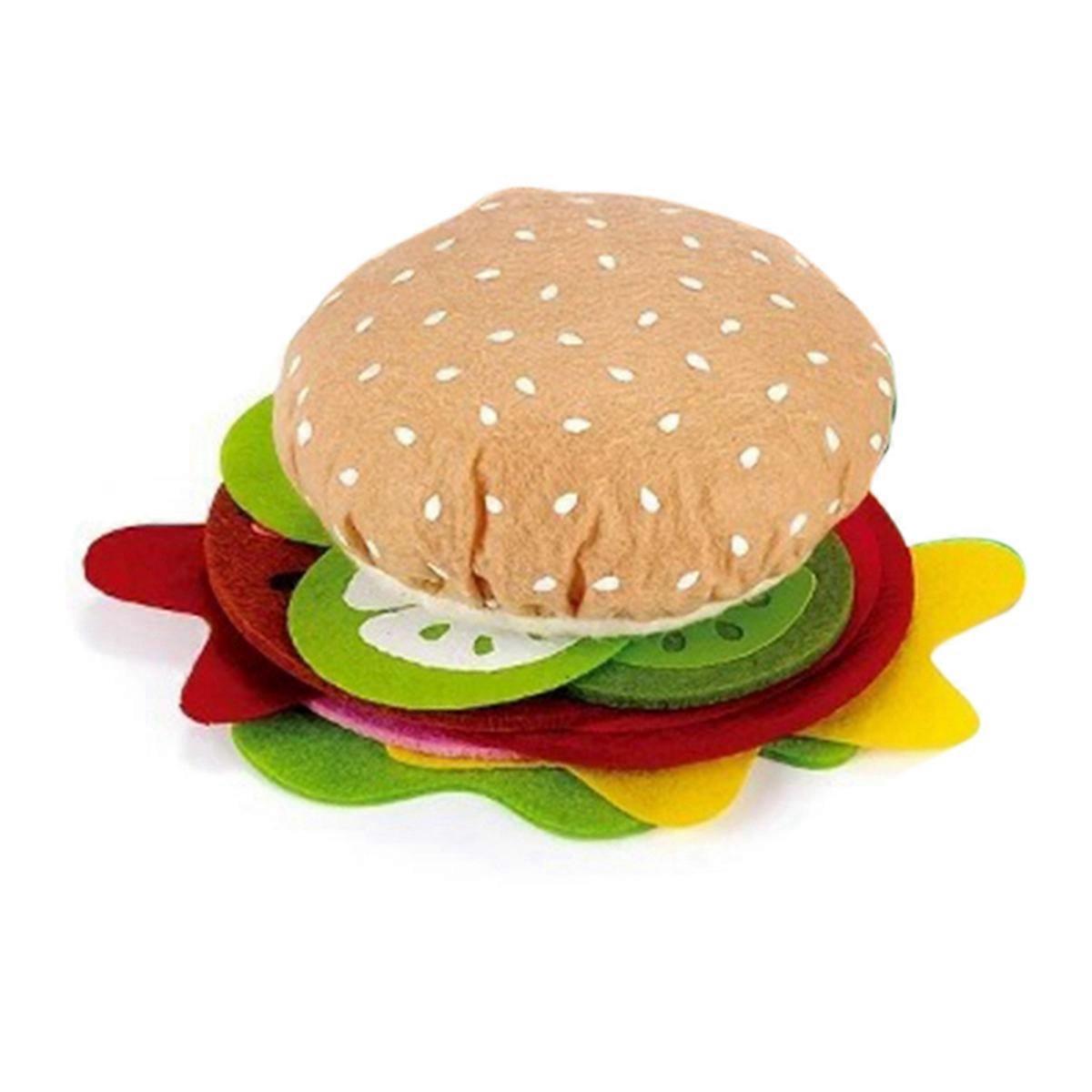 28PCS Food Burger Sandwich Food Set Children Pretend to Play Food ...