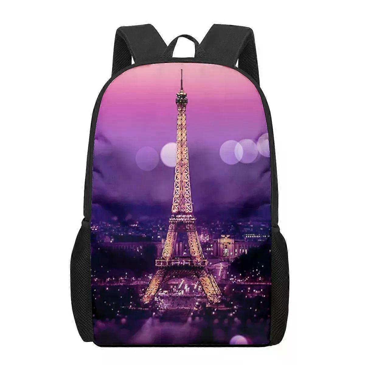 Eiffel Tower Book Bags Back to School Bag Set for Boys Girls Kids ...