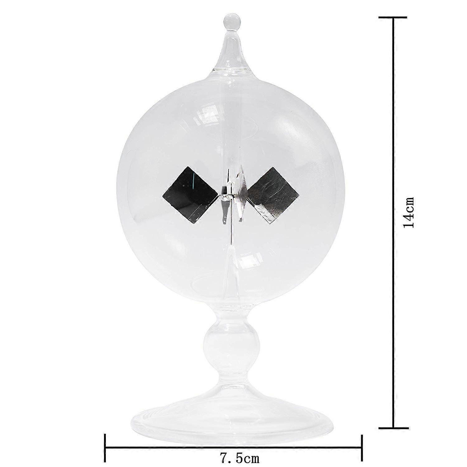 Clear Solar Power Radiometer Sun Light Energy Vanes Glass Radiometer ...
