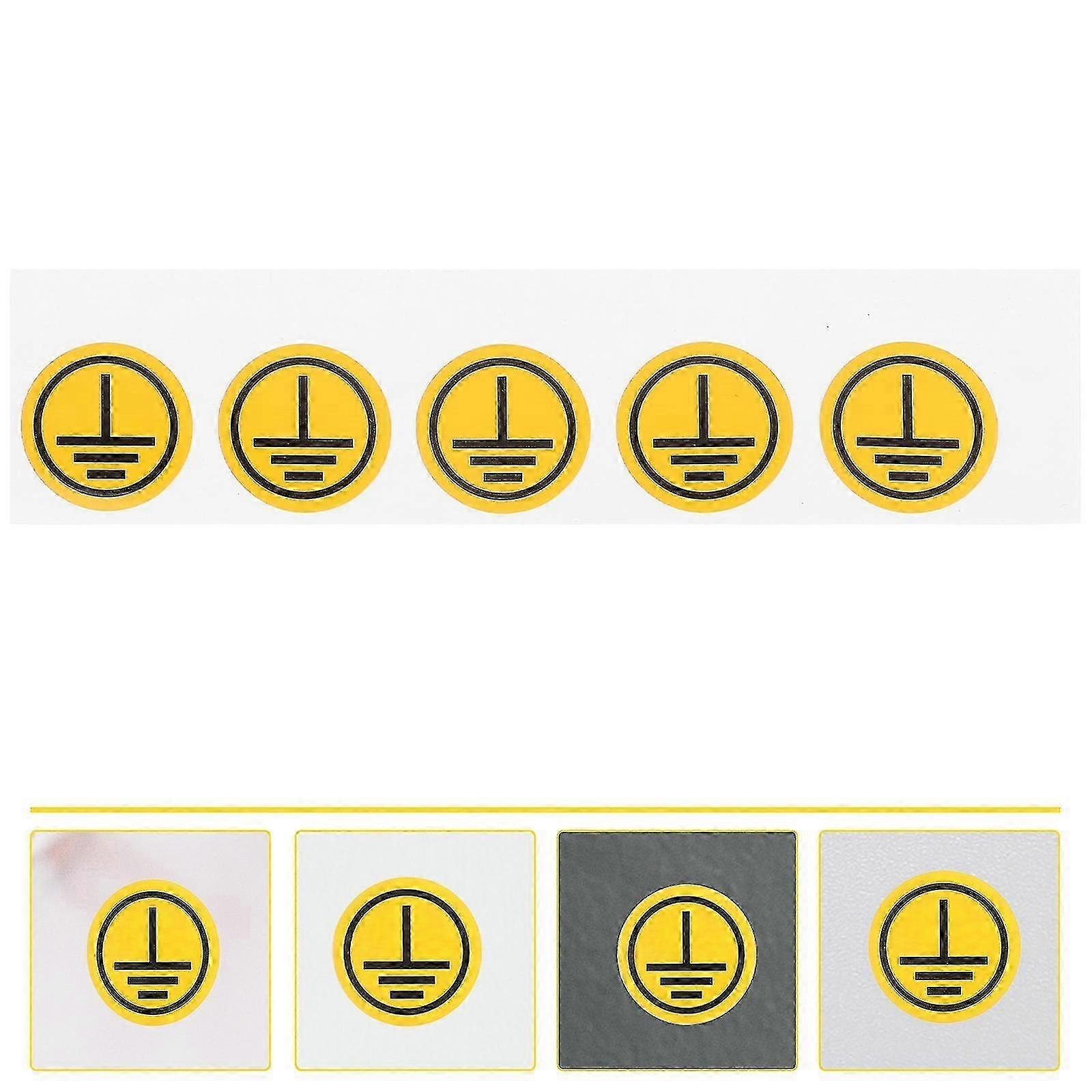 1 Sheet Protective Earth Ground Symbol Sign Warning Electrical Sticker ...