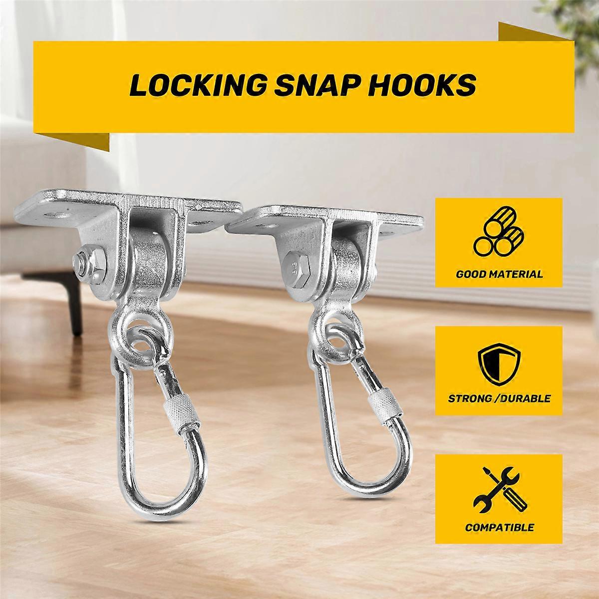 Locking Snap Hooks | Heavy Duty Swing Hook Hangers Seat Trapeze Sets ...