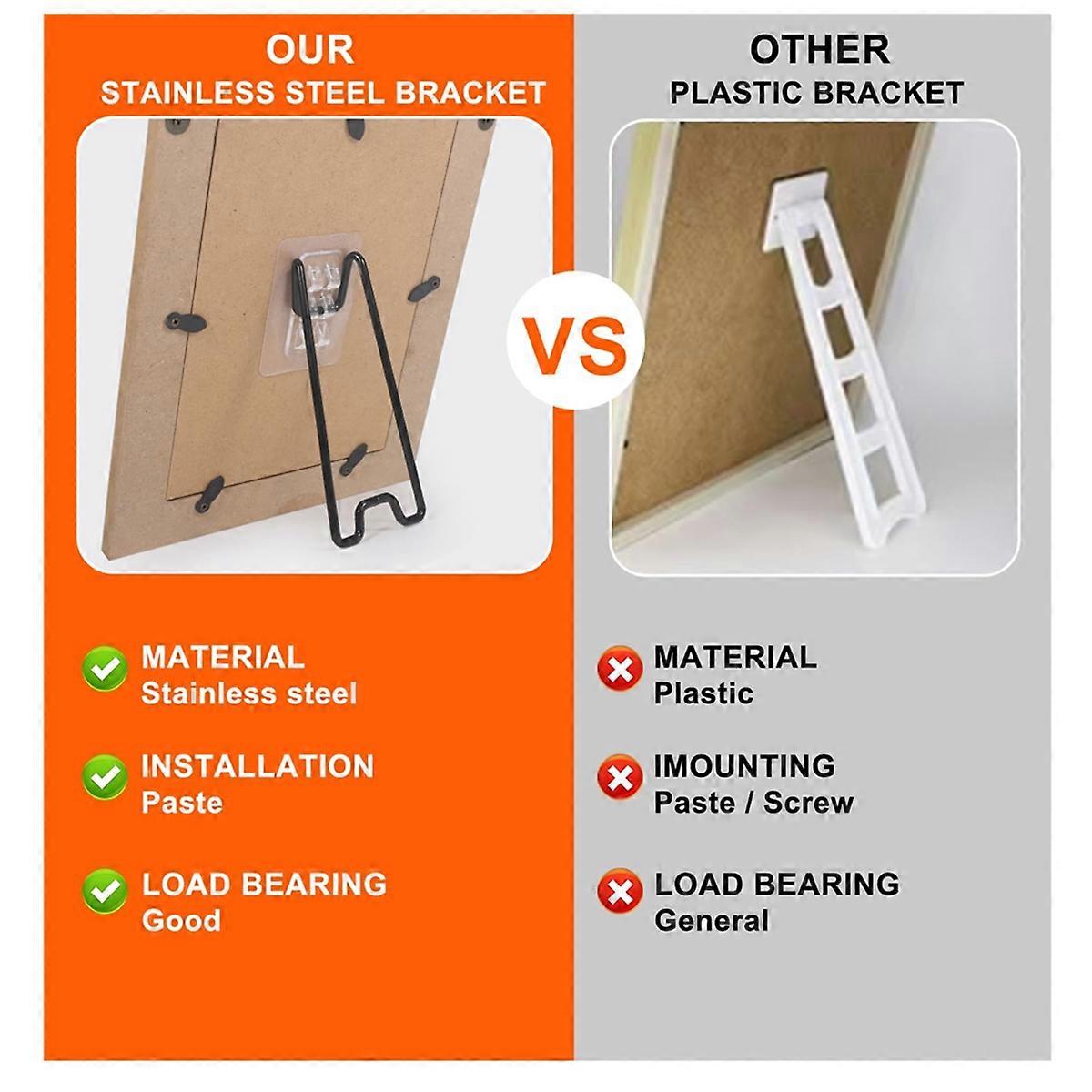 6 Pcs Picture Frame Bracket, Picture Frame Easel Bracket, with Self ...