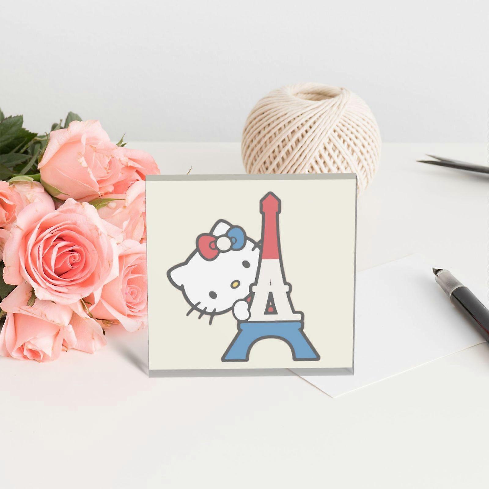 Hello Kitty Acrylic Square Plaque - Inspirational Quotes, Romantic Gift ...