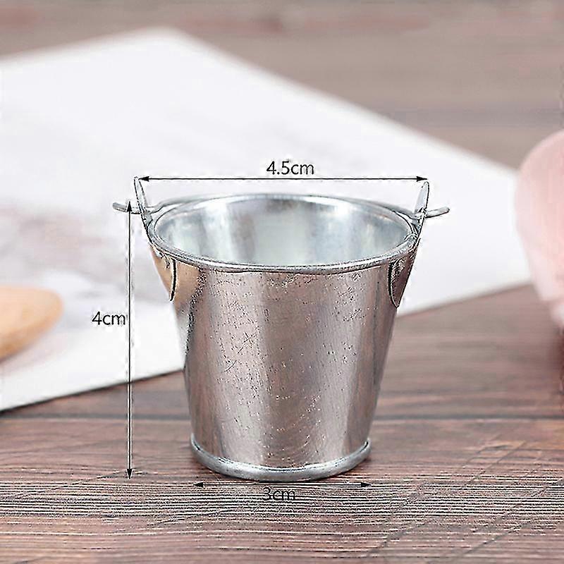 1Pcs Dollhouse Mini Iron Bucket Miniature Model Mini Dollhouse ...