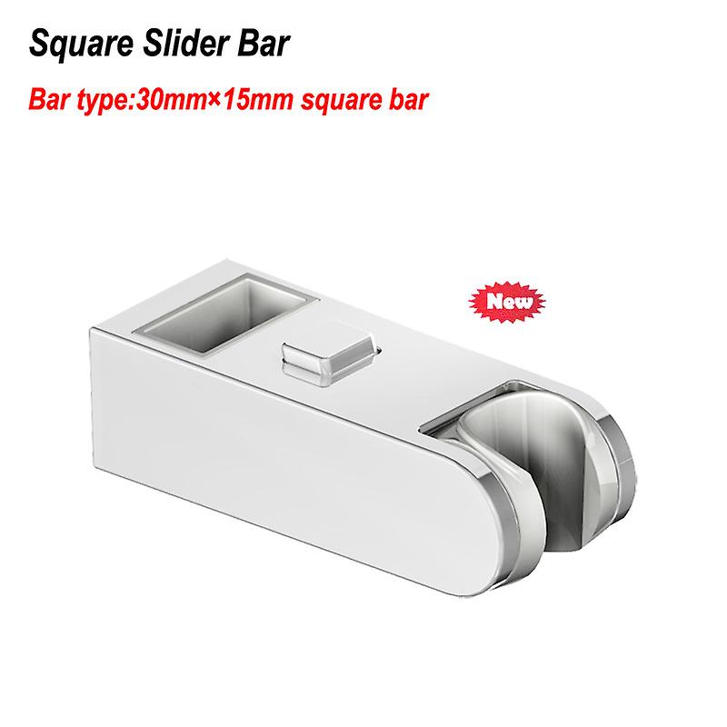 Chrome Plastic Adjustable Height Square Shower Slider Bar Replacement ...