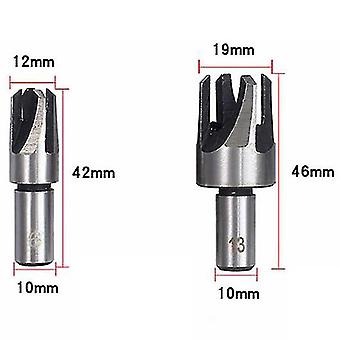 14 Pcs Wood Plug Hole Cutter Chamfered Plug Cutter Drill Bits Five-slot ...