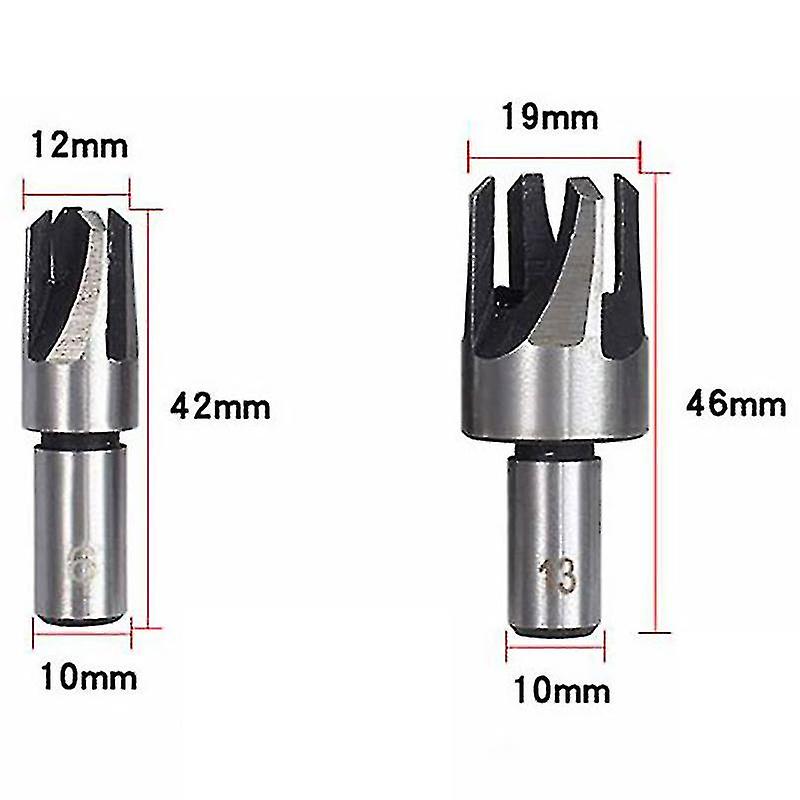 14 Pcs Wood Plug Hole Cutter Chamfered Plug Cutter Drill Bits Five-slot ...