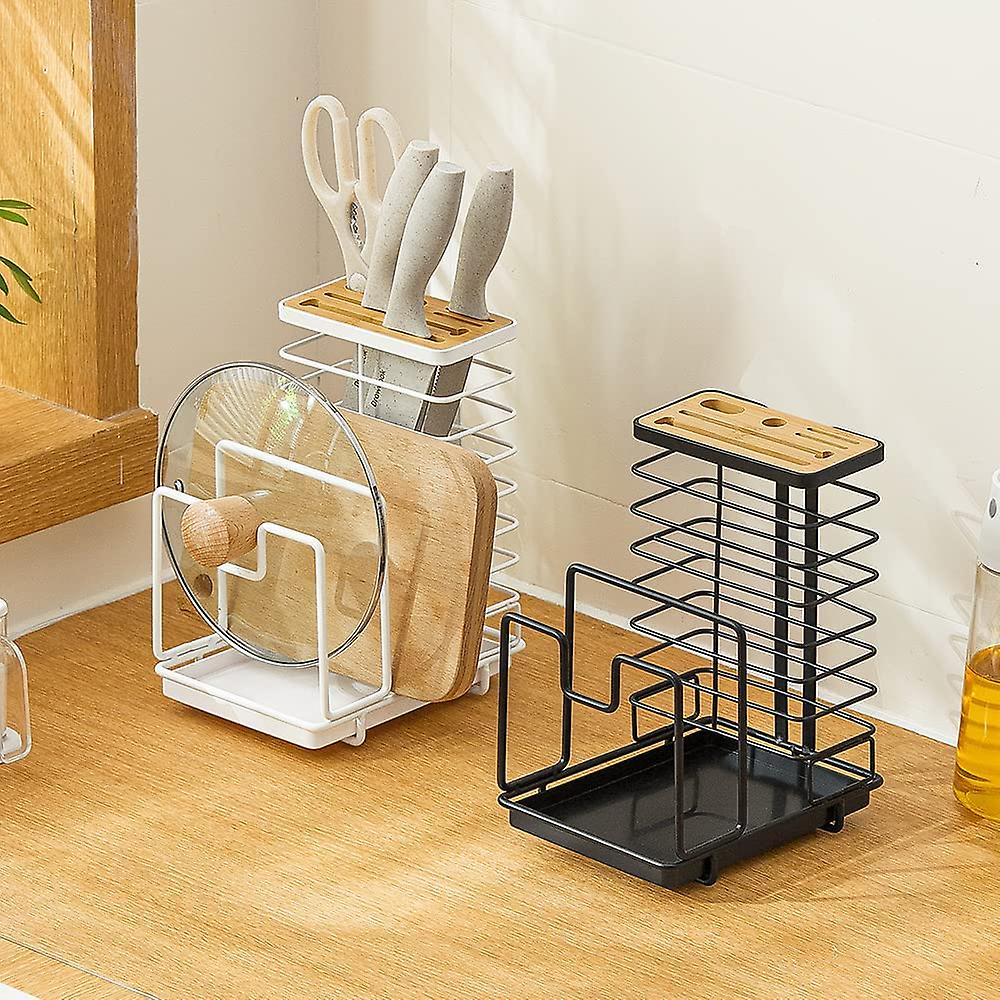Cutting Board Organizer Holder Knife Block Holder Pot Lid Rack Drying ...