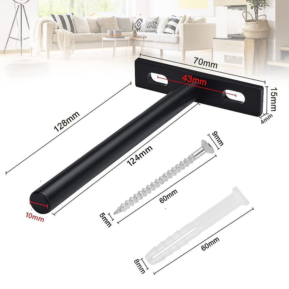 4pcs/6pcs Floating Shelf Bracket, Metal Invisible Shelf Bracket, Heavy ...