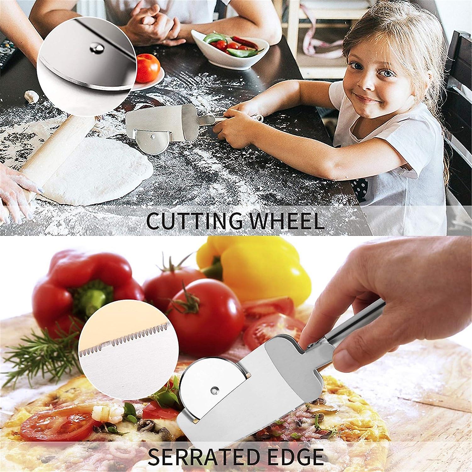 Pizza Cutter - Cake Slicer - 3 In 1 - Easy To Clean , Sharp Stainless ...