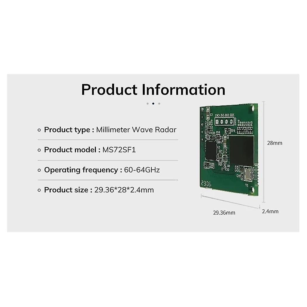 60ghz Mmwave Radar Sensor Monitoring Ms72sf1 Small Size And Low Power ...
