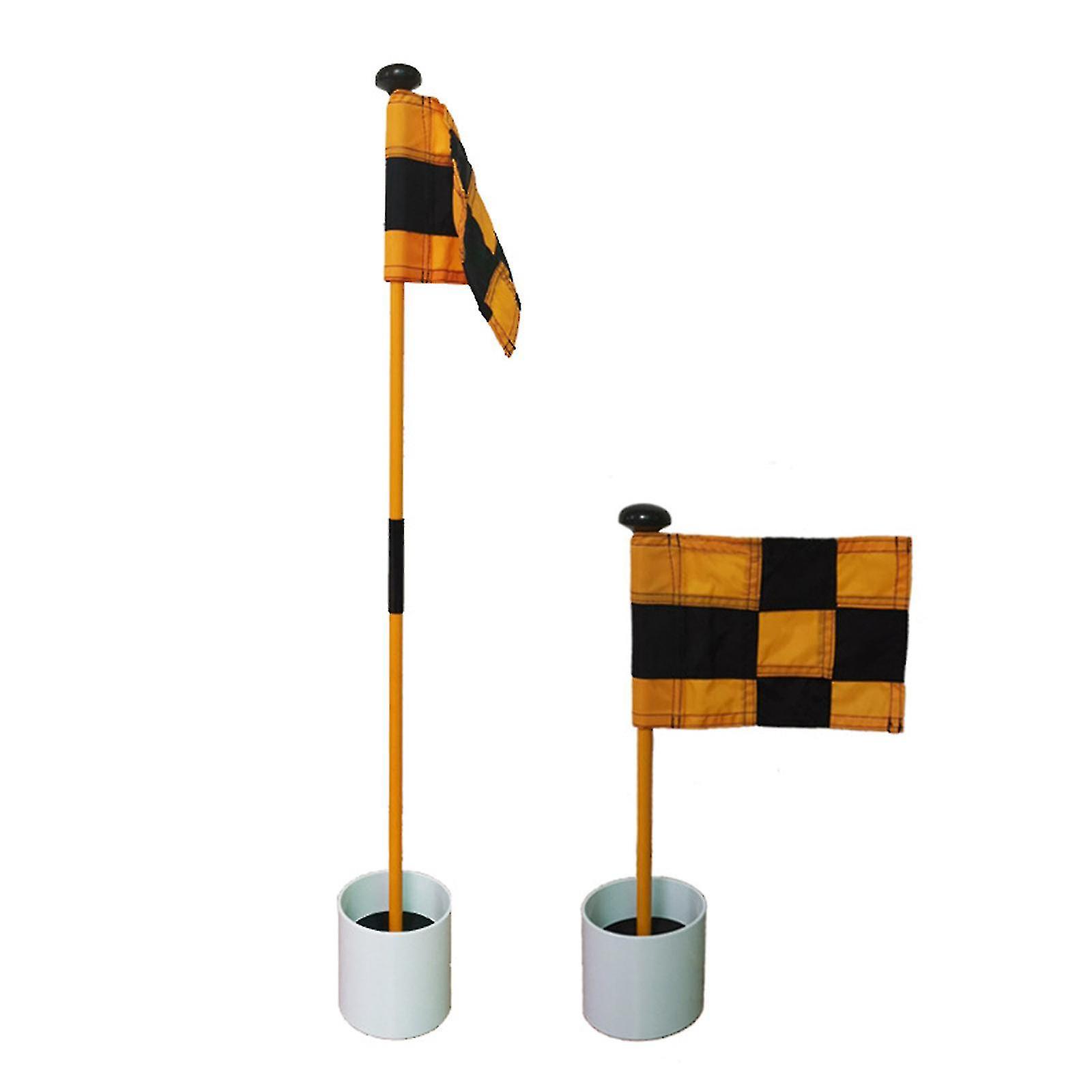 Portable Detachable Golf Flagsticks Putting Green Flags Hole Cup Set ...