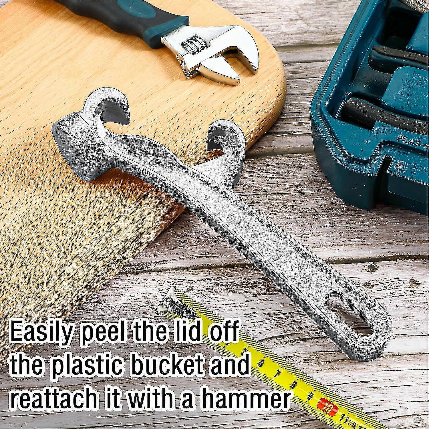 Aluminum Bucket Opener 5 Gallon Pail Opener Silver Buckets Lid Wrench ...