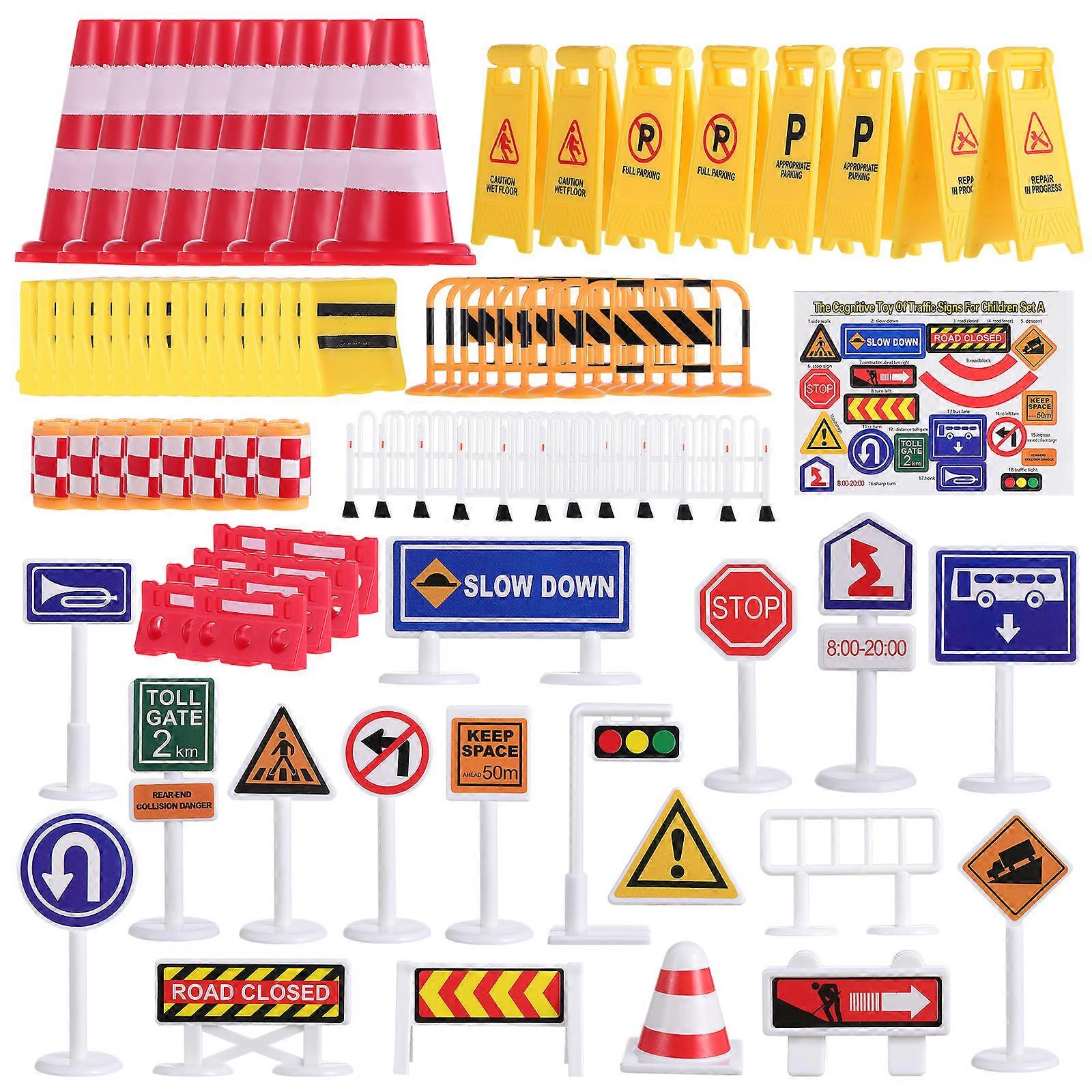 Play Traffic Signs for Kids Road Signs Set Street Signal Traffic Toys Models Kit for Children ...