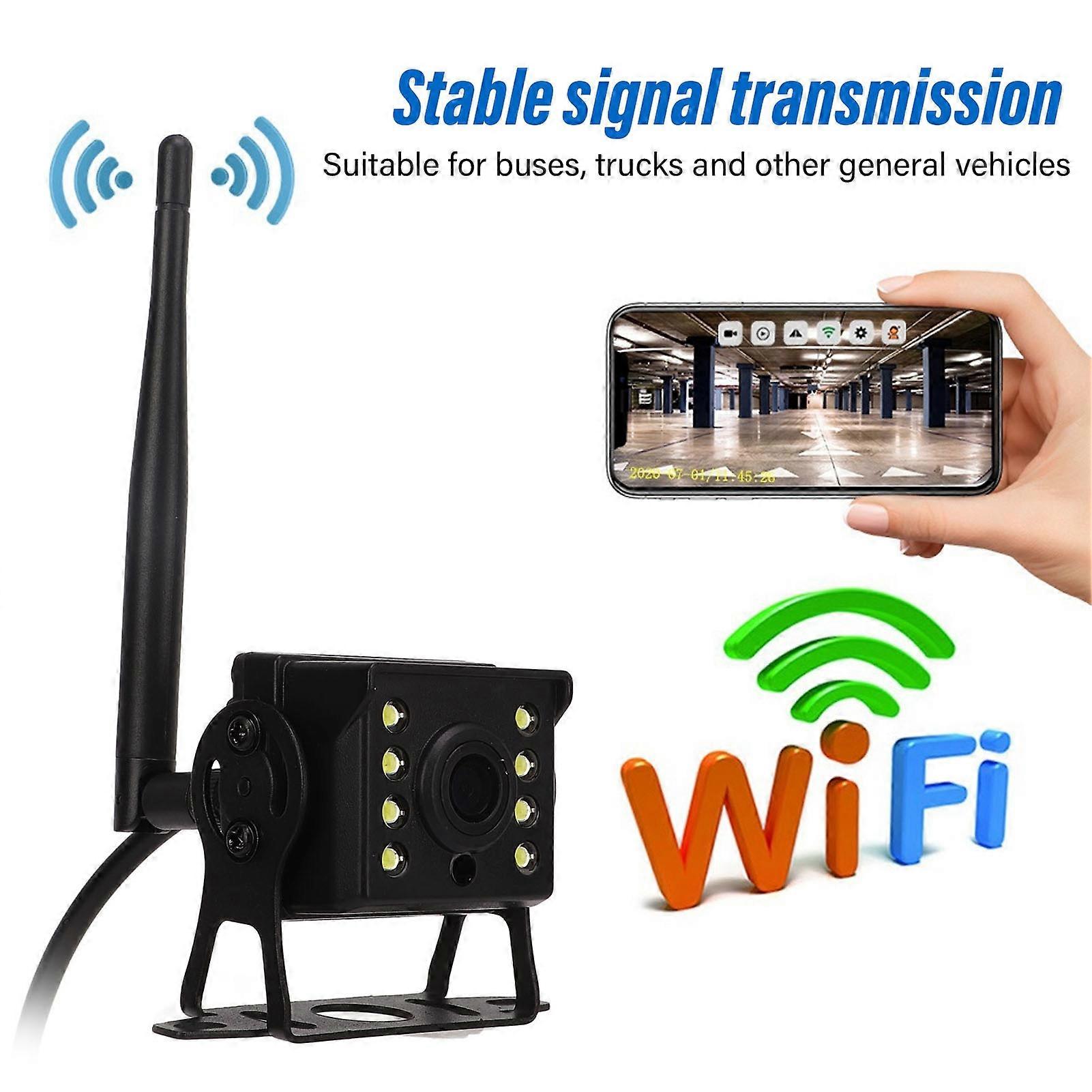 WIFI 12V TO 24V Wireless Backup Camera Waterproof HD IR Night Vision ...