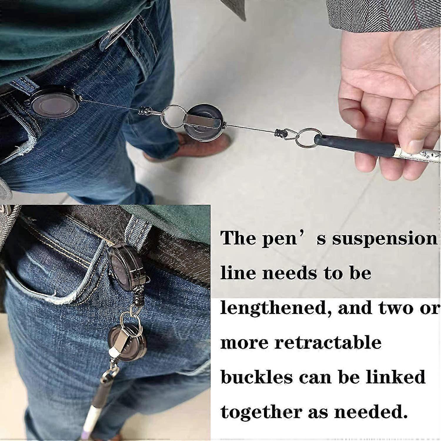 4 Pcs Elastic Silicone Retractable Pencil Holder, Duty Retractable Pull ...