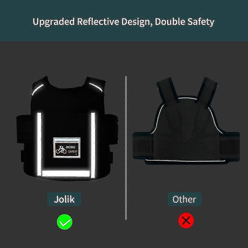 Children's Motorcycle Harness With Pockets, Adjustable Reflective Strip ...