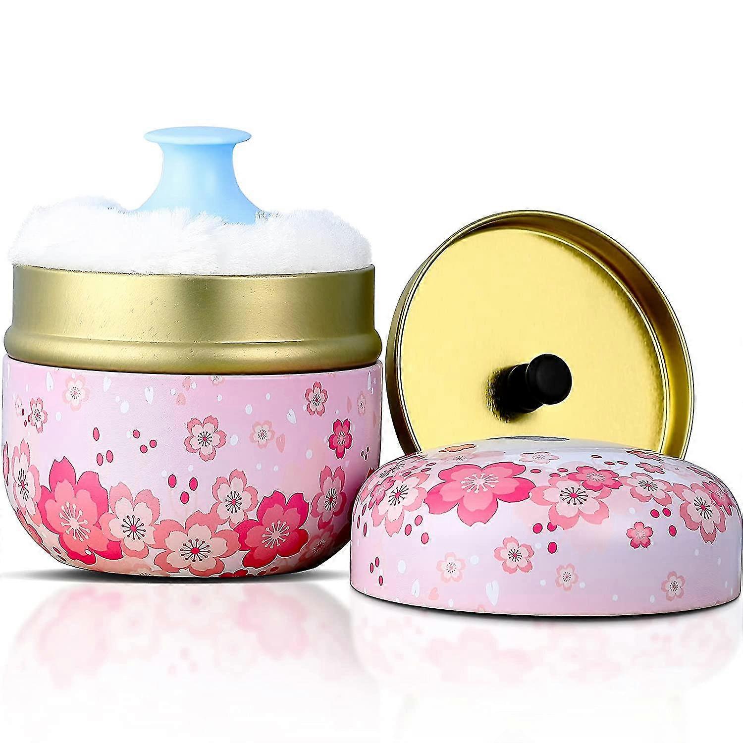 Body Powder Case With Powder Puff Powder Container Tea Canister For ...