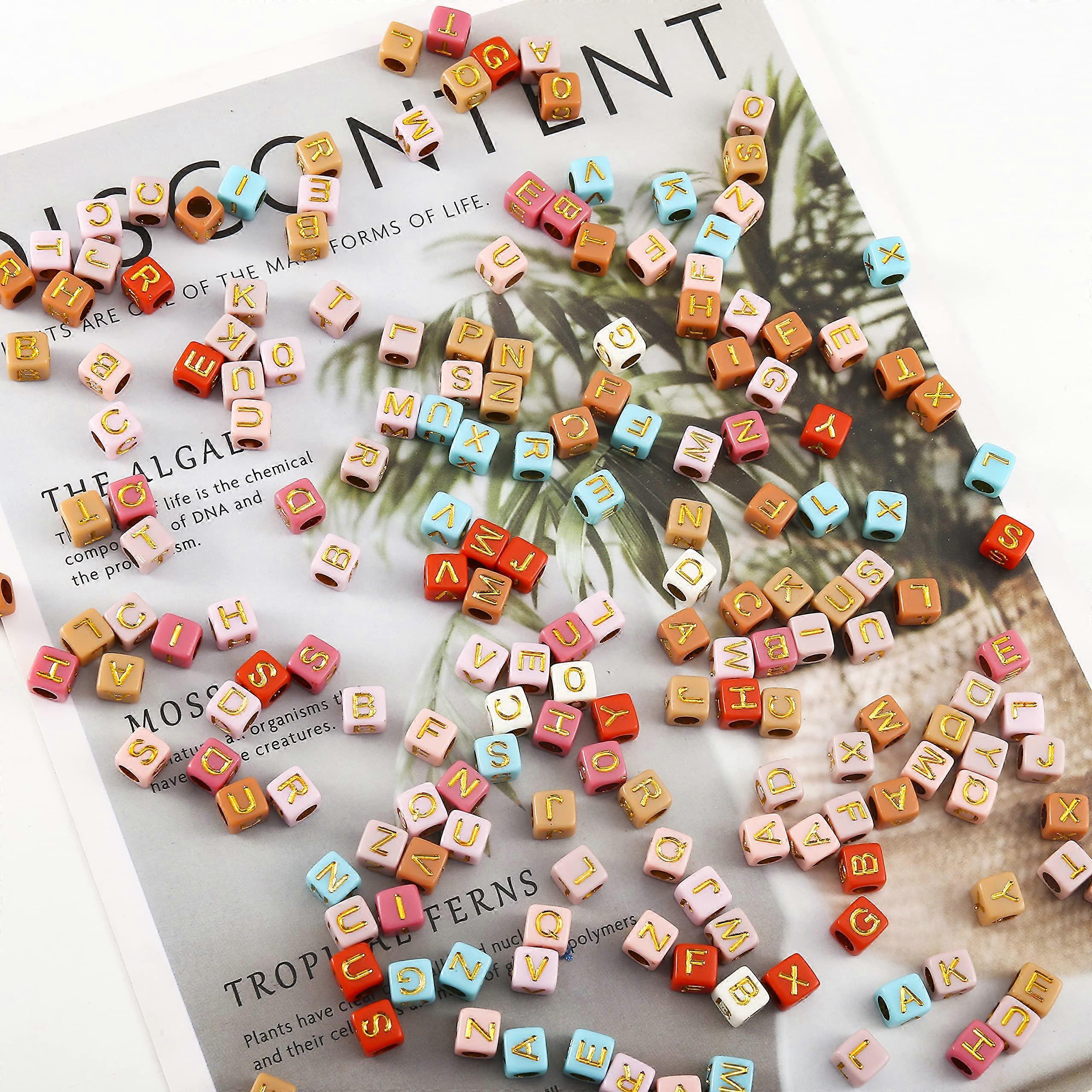 Letter Beads for Threading Approx. 1000 Pieces Colourful Letter Beads ...