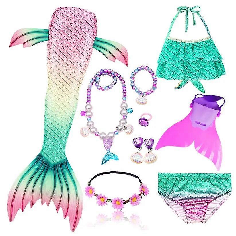 Girls Swimming Mermaid Tail Cosplay Mermaid Costume Swimsuit With or No ...