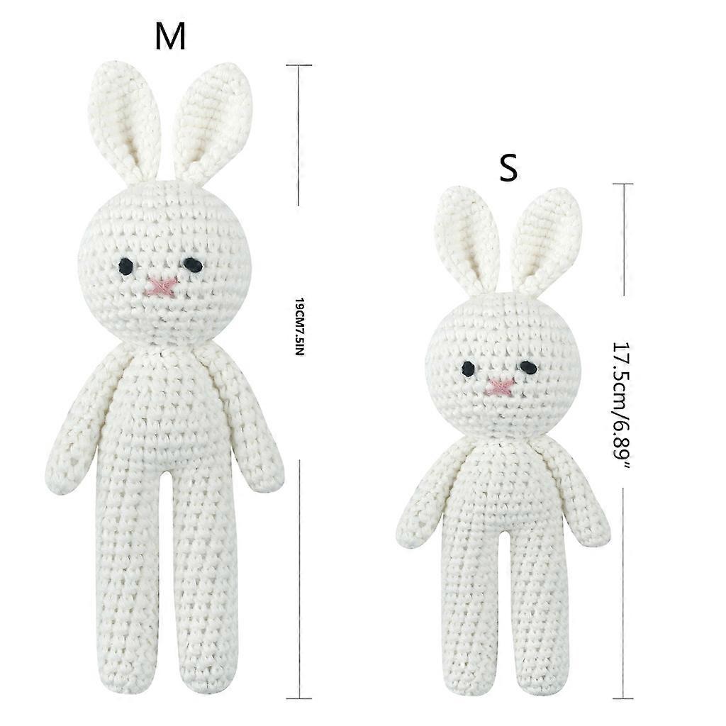 Crochet Doll for Baby Handmade Rabbit Soothing Toy Cute Stuffed Animal ...