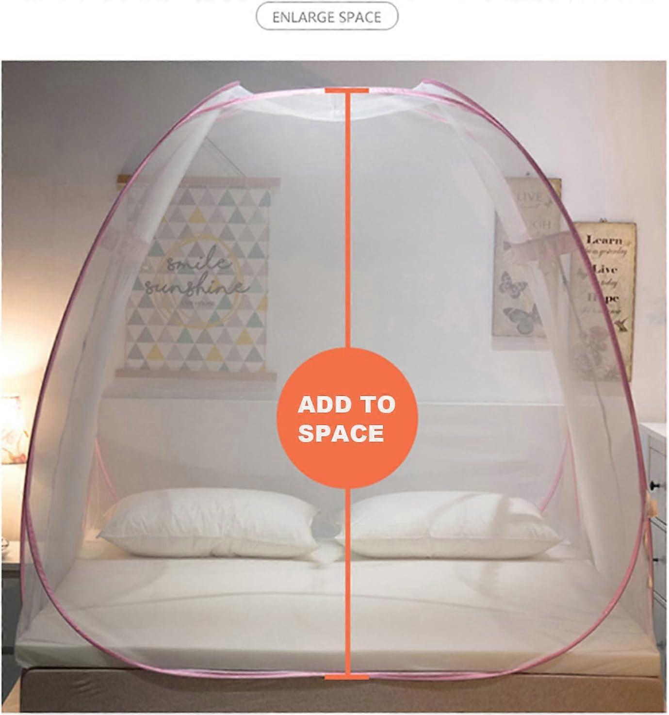 Canopy Bed Single Door with Bottom Portable Travel Home Anti Mosquito ...