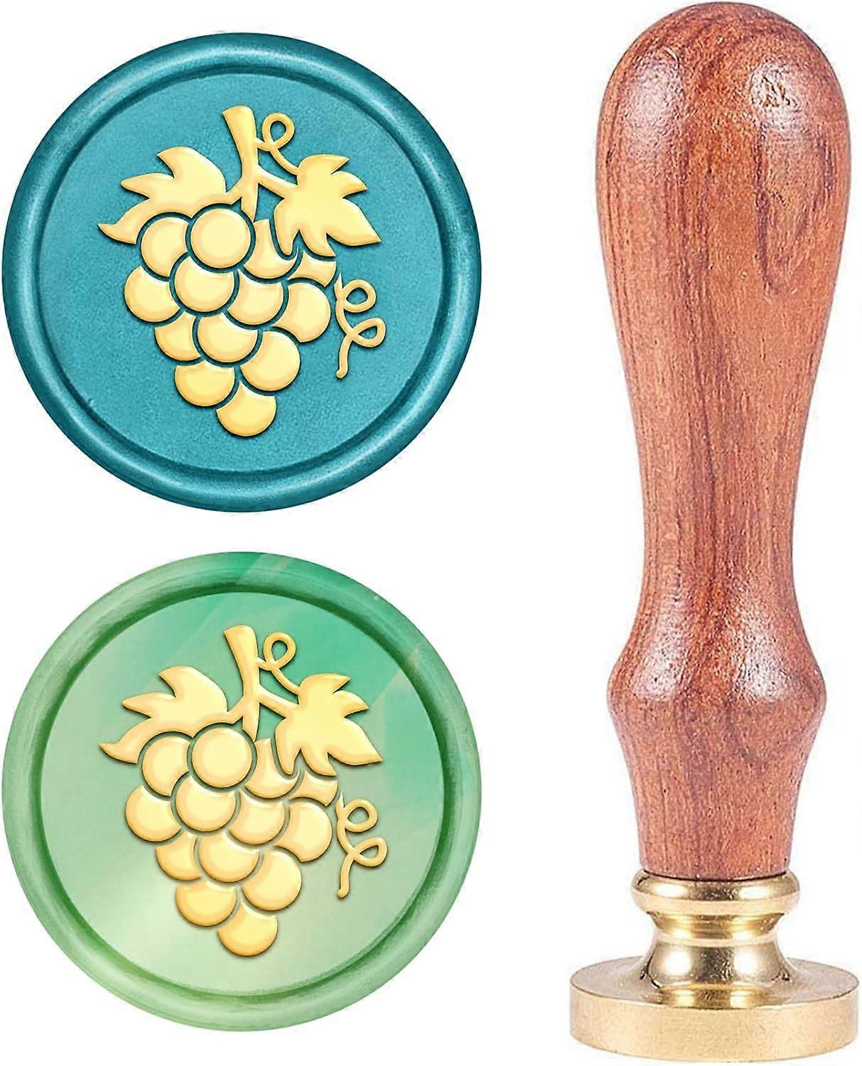 Wax Seal Stamp Vintage Wax Sealing Stamps Grape Retro Wood Stamp ...