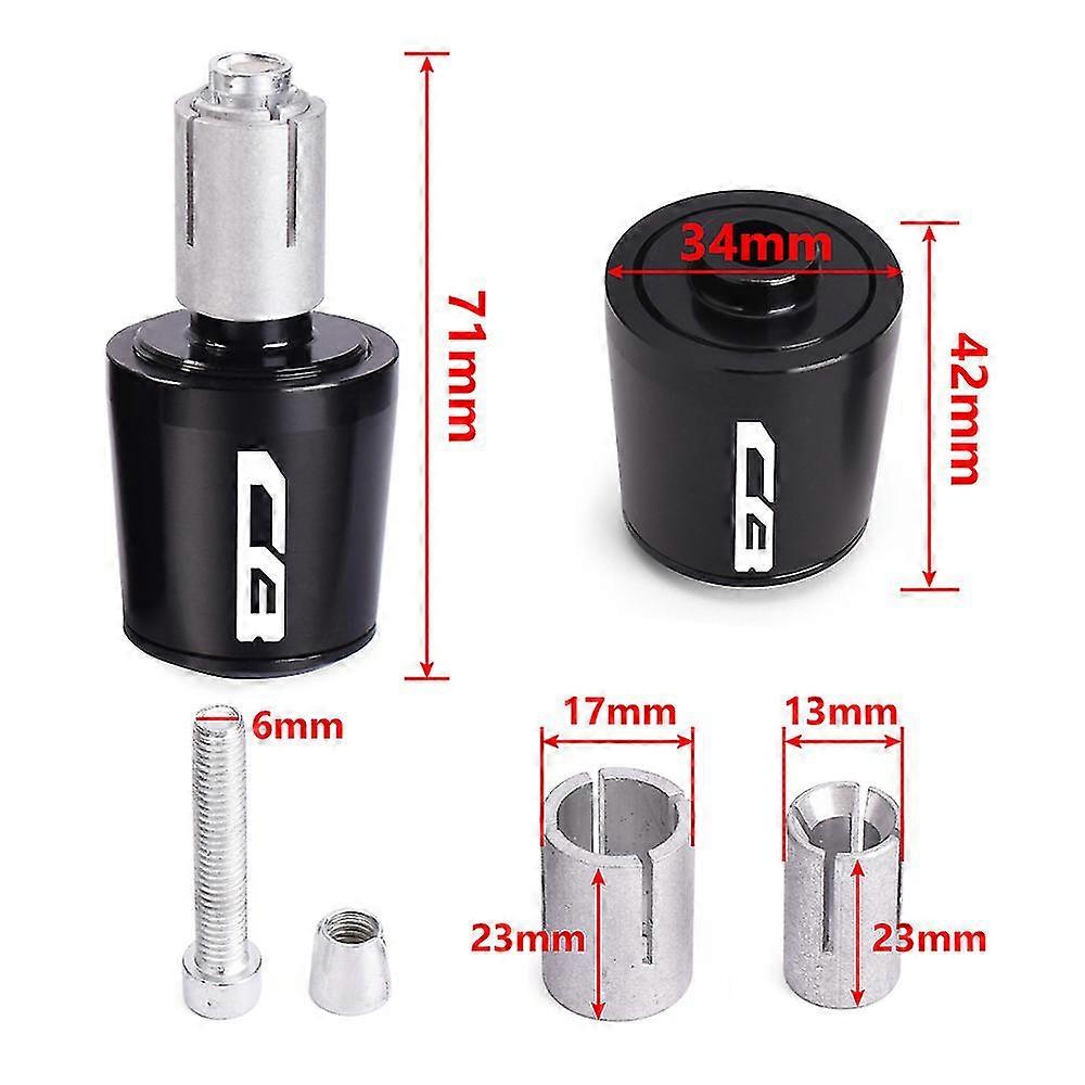 Cnc Motorcycle Handlebar Grips Handle Bar Cap End Plugs For Honda ...