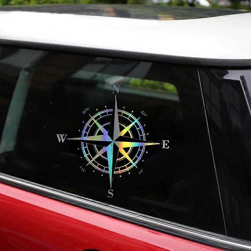 Car Sticker NSWE Compass Funny Car Decal Reflective 3D Stickers On Car ...
