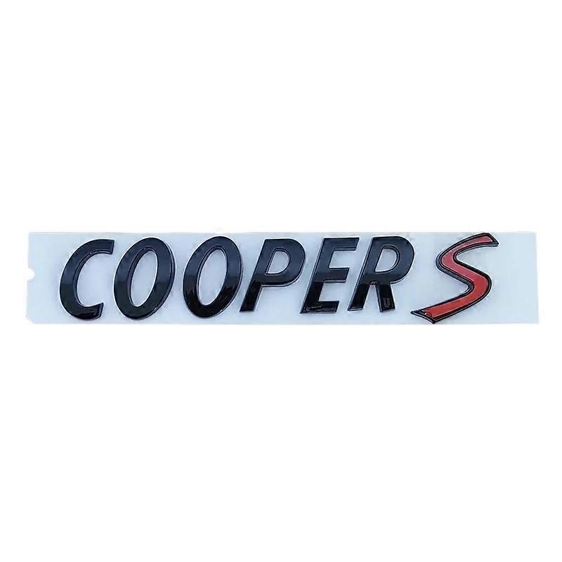 3D ABS Black Chrome Car Letters Rear Trunk Logo Mini Cooper S Emblem ...