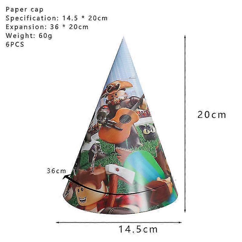 Roblox Game Party Decoration Virtual World Paper Plate Cup Paper Hat 16 ...