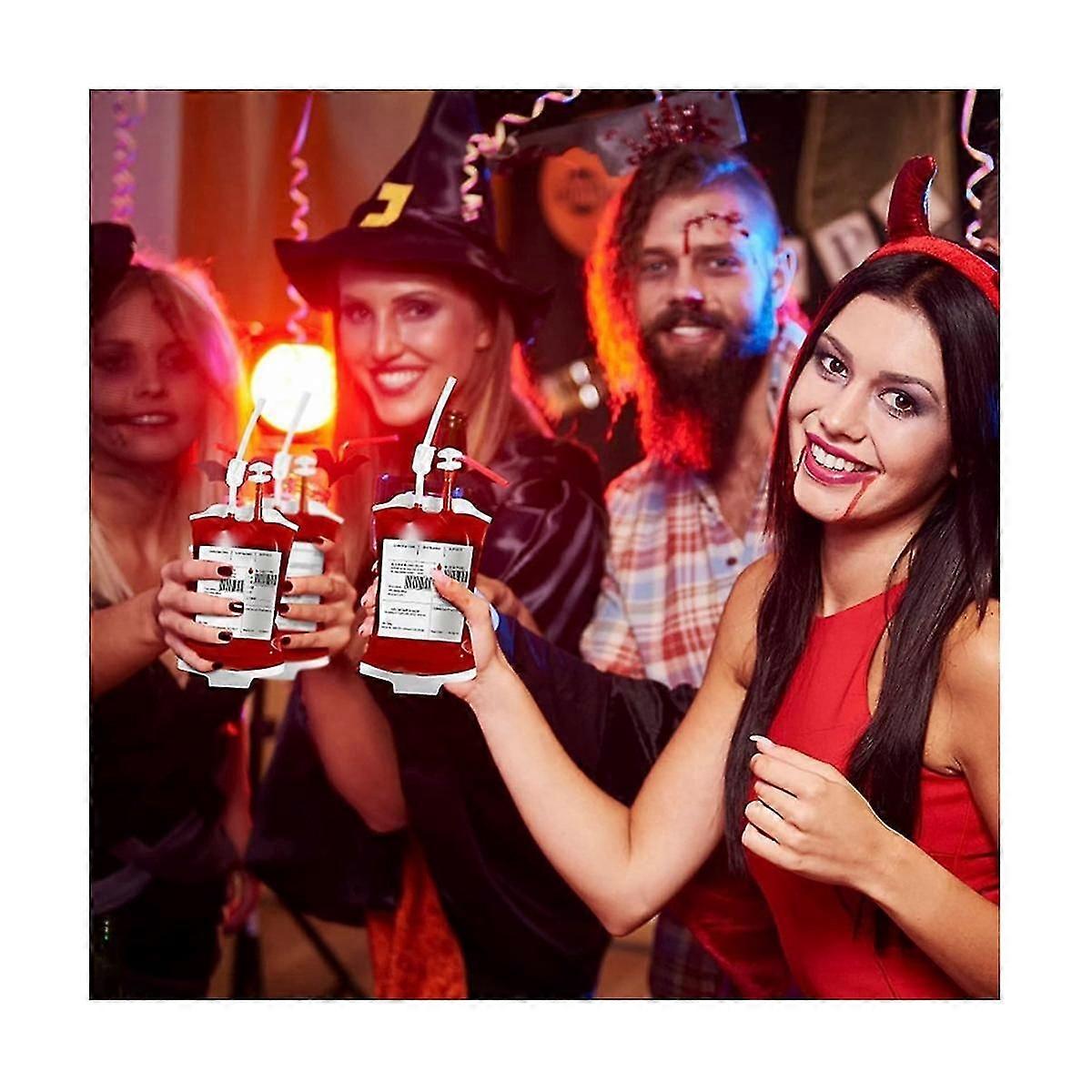 Halloween Blood Bag Alcohol Juice Drinking Bag Halloween Birthday Party ...