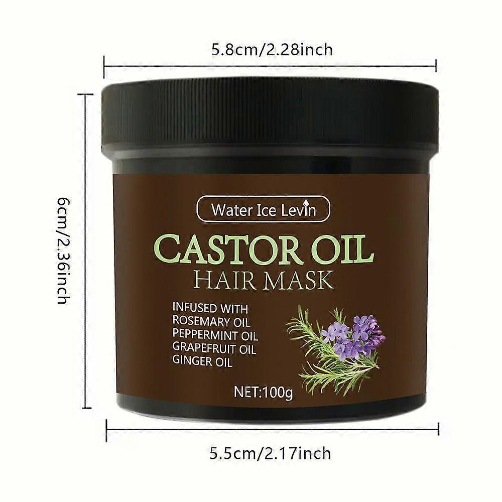 Castor Oil Hair Mask 100g, Infused with Rosemary, Peppermint Oil, Deep ...