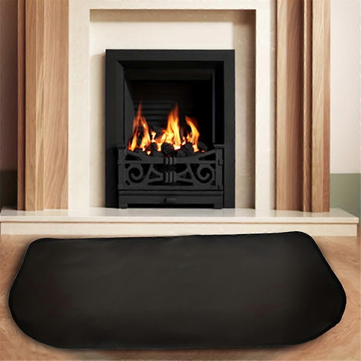 Semicircular Fireplace Fireproof Mat Fireplace Flame Retardant Mat ...