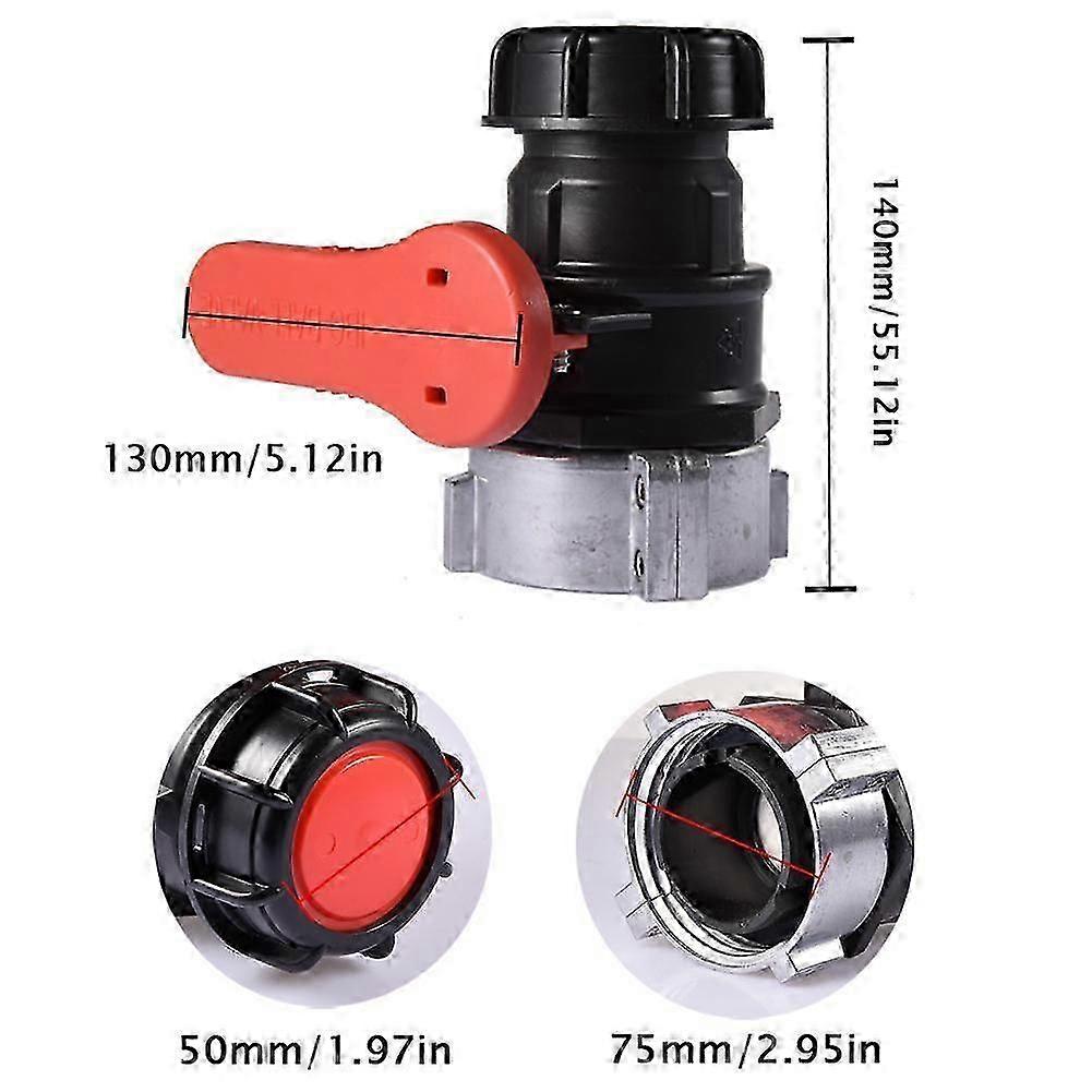 75mm 1000L Water IBC Tank Container Ball Valve Chemical Barrel Valve ...