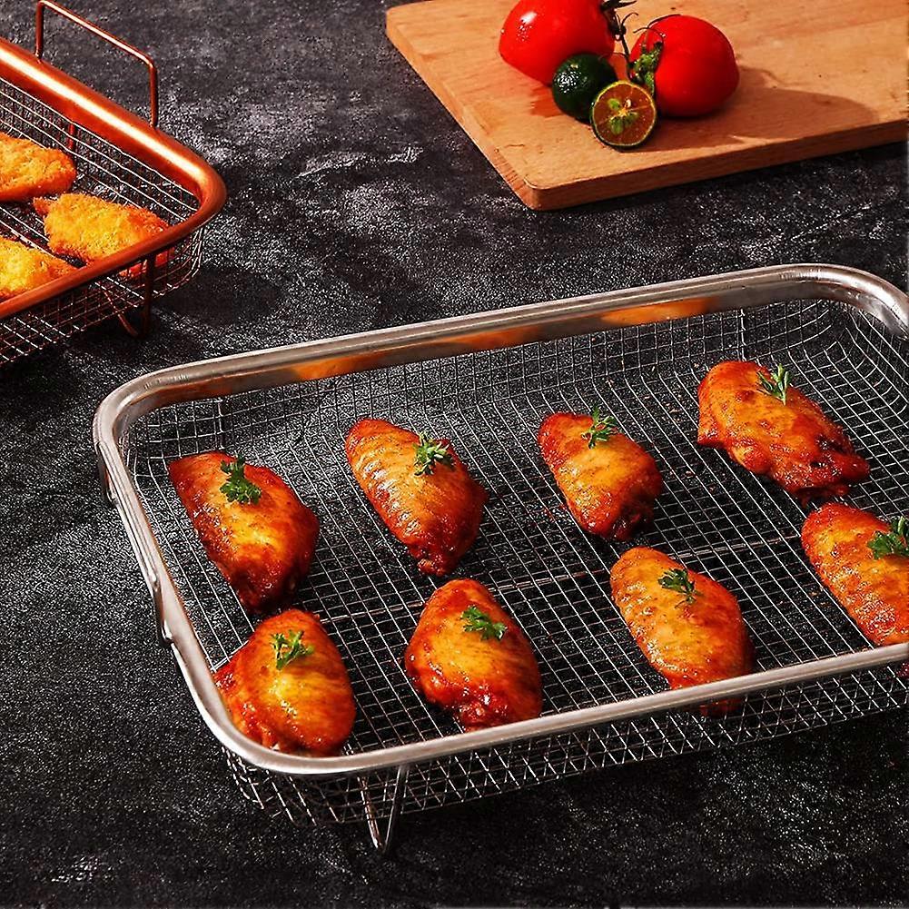 Air Fryer Basket for Oven, Stainless Steel Grill Basket, Non-Stick Mesh ...