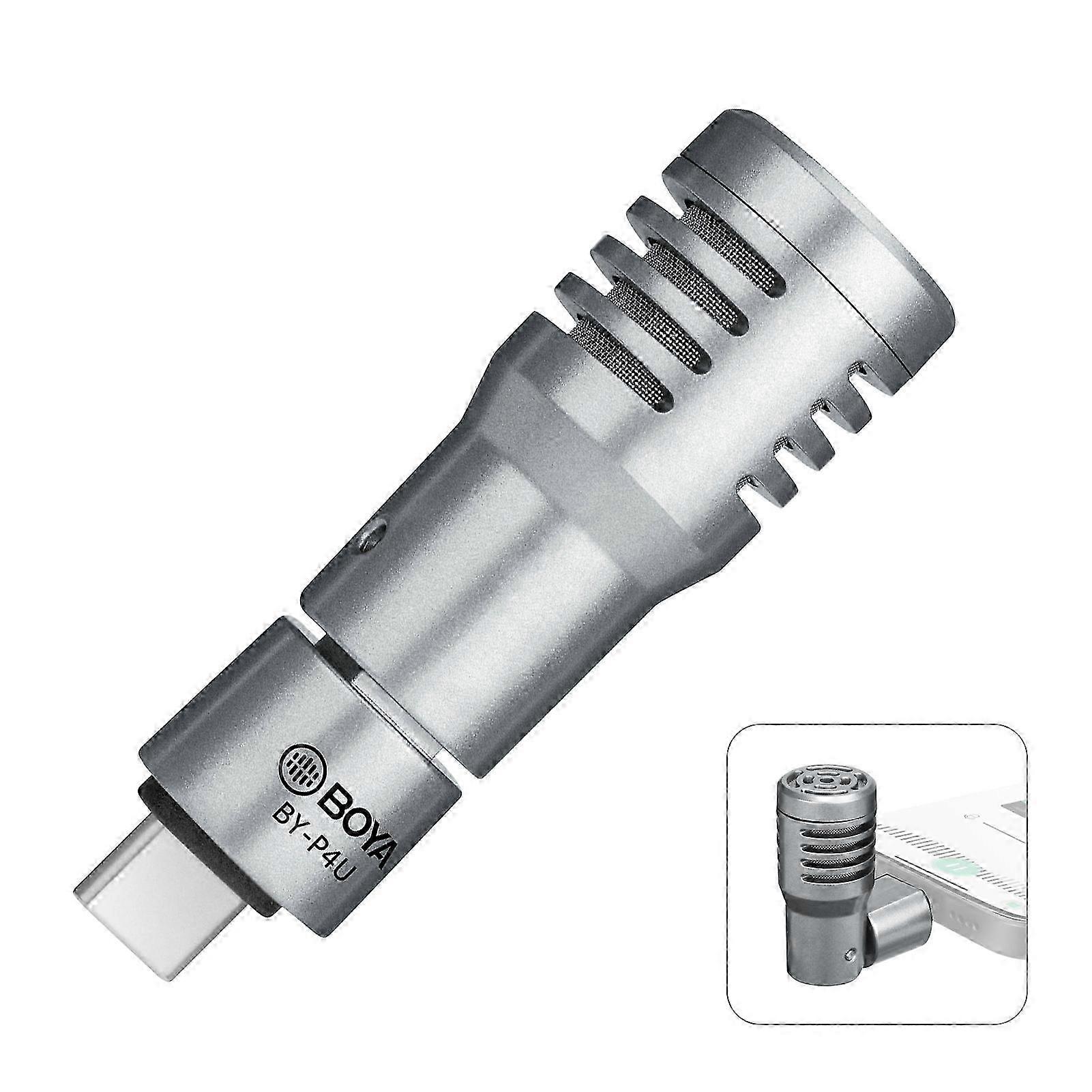 BOYA BY-P4U Omnidirectional Mini Mic with Windscreen for Android Smartphone Tablet Vlog Live ...