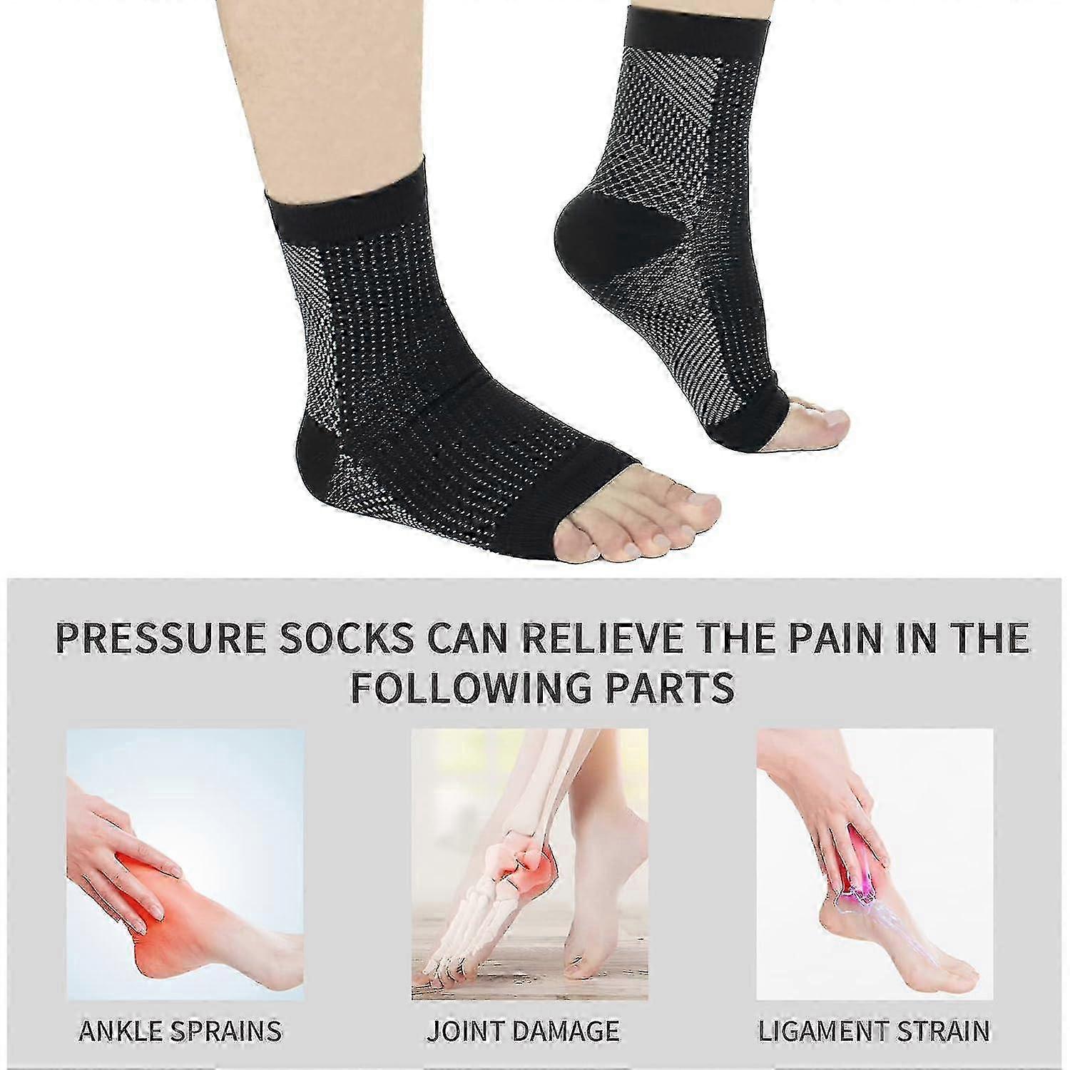 3 Pairs Neuropathy Socks for Pain Relief - Compression Socks for ...