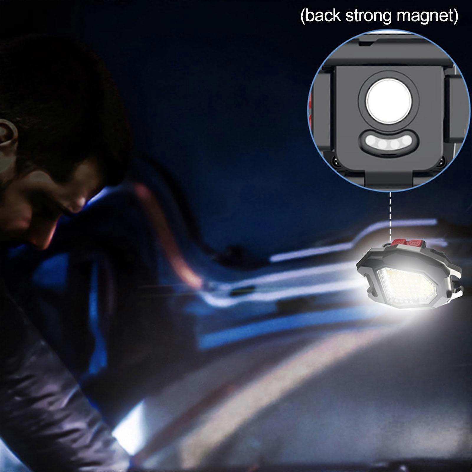 Compact Emergency Red Light Cob Lamp, Rechargeable Multi-Function ...