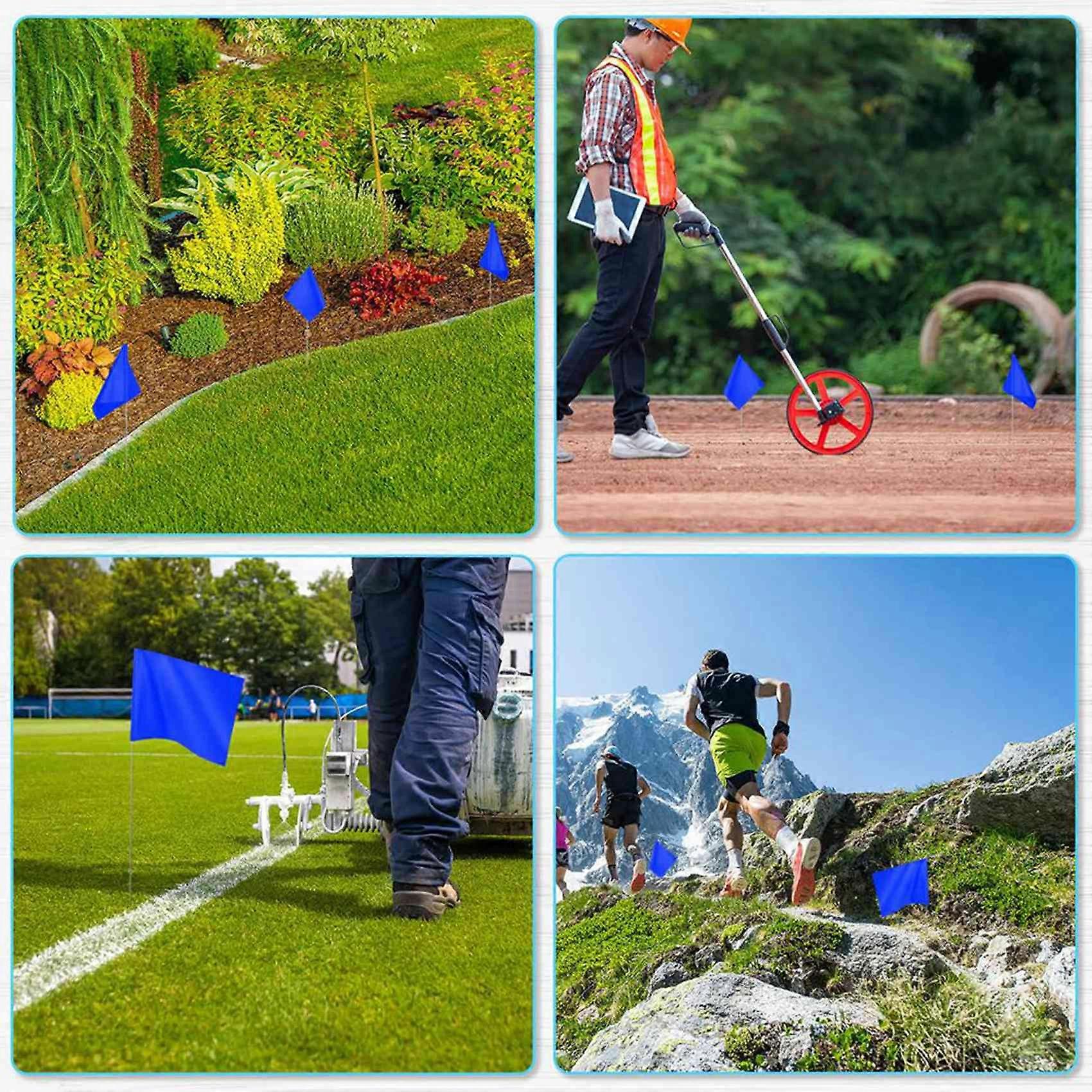 Marking Flags Marker Flags for Lawn 150 Pack, PVC Small Flags,Marking ...